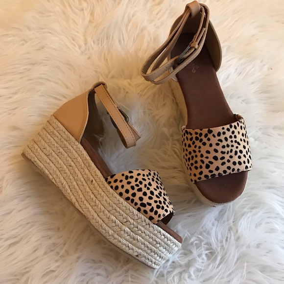 Shoes | Leopard Platform Espadrille Sandals | Poshmark